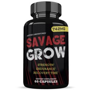 (5 Pack) Savage Grow 742MG All Natural Advanced Men's Health Formula 300 Capsules