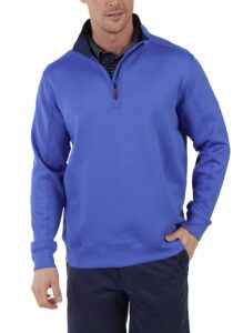 bobby jones performance rtj quarter-zip pullover (medium, marina blue)