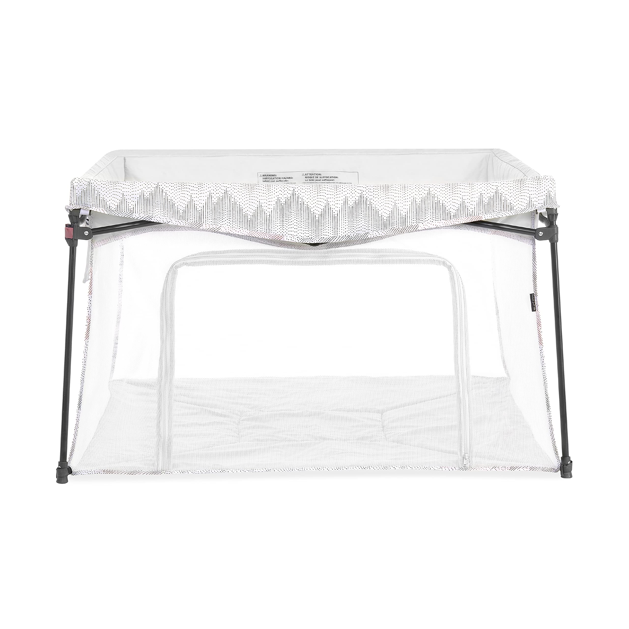 Dream On Me Ziggy Square Playpen Dove White/Easy Set Up/Breathable Mesh Walls/Stylish Finishes/Folds Compactly/Easy Storage/Lightweight/Ideal for Travel