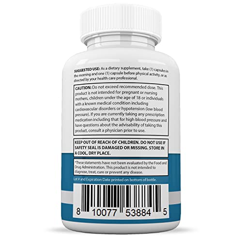 Justified Laboratories Glucotrust Max 1295MG Formula Supplement Pills 60 Capsules