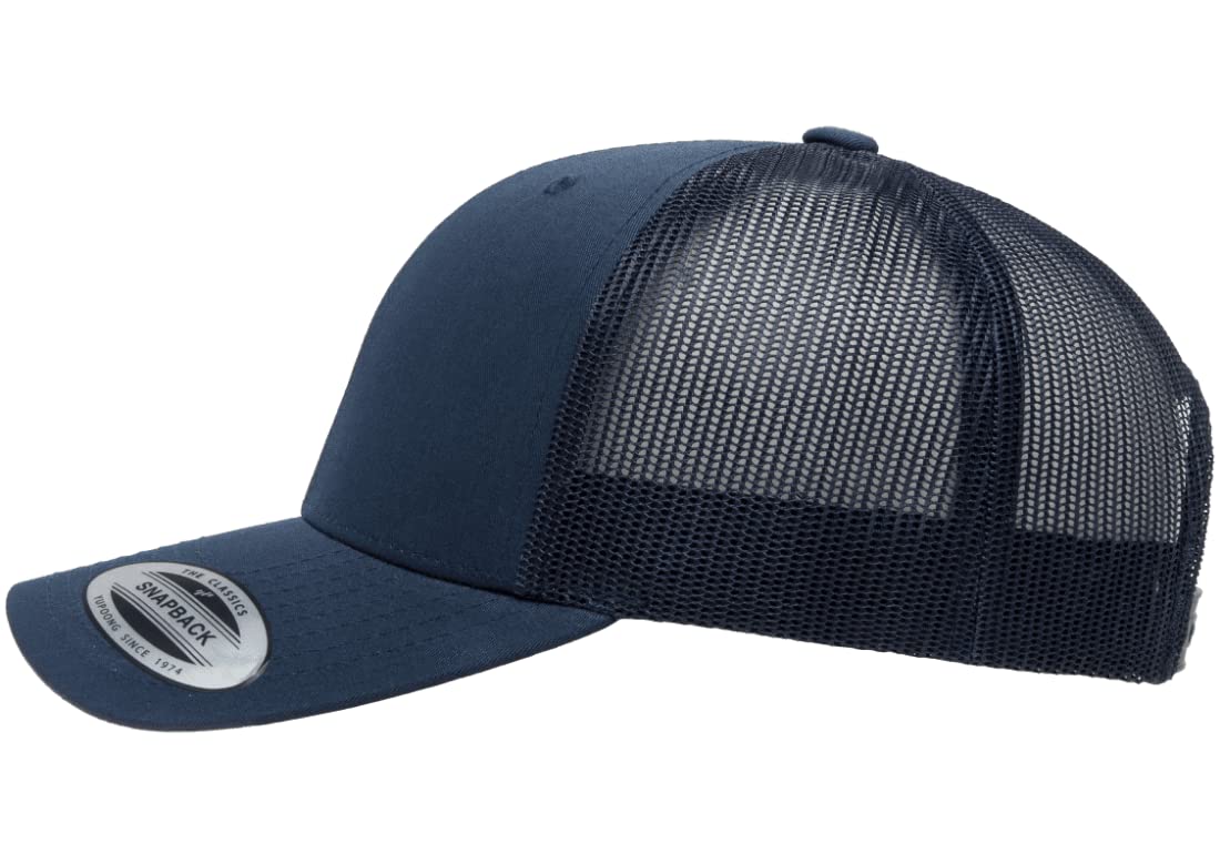 L2K Classics Plain Trucker Mesh Cap Baseball Cap - Mens Hats Trucker Hats for Men - Navy