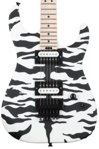 charvel satchel signature pro-mod dk22 hh fr m electric guitar - white tiger