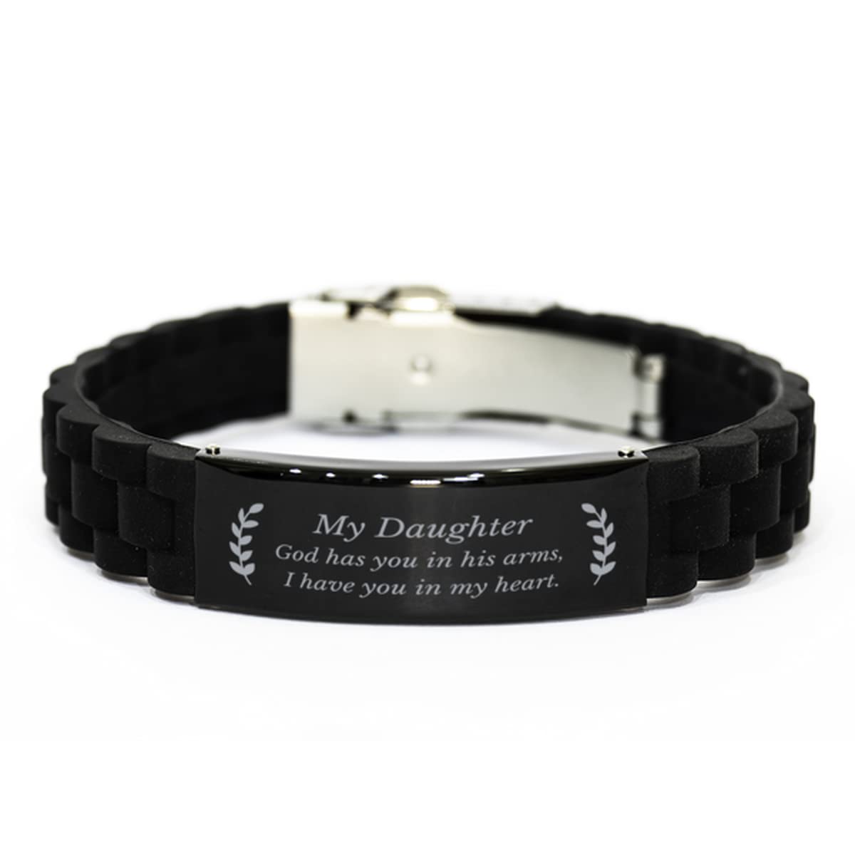 Memorial Daughter Bracelet, My Daughter, God has you in his arms, I have you in my heart, Memorial Gifts for loss of loved one