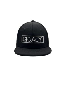 the original legend and legacy family matching embroidered flatbill baseball hats (legacy baby) black