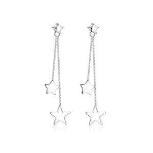 sterling silver star earrings for women