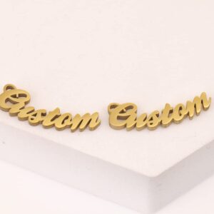 Fuck Personalized Name Stud Earrings Customized Any Name Studs Mother Day Christmas Gift Jewelry for Women