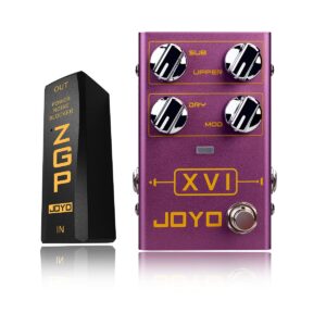 joyo r-13 xvi octave effect pedal bundle with jp-06 noise blocker pedal power supply