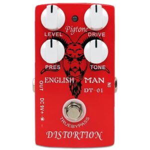 pigtone PP-24 Guitar Effect Pedal Analog Classic Distortion DC 9V True Bypass