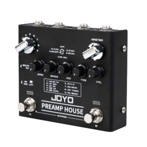 JOYO R-15 Dual Channel Preamp Cabinet Simulation Effect Pedal Bundle with JP-06 Noise Blocker Pedal Power Supply