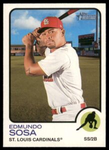 baseball mlb 2022 topps heritage #141 edmundo sosa nm near mint cardinals