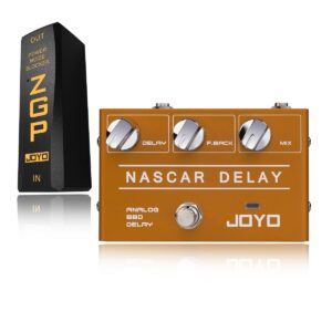 joyo r-10 analog delay effect pedal bundle with jp-06 noise blocker pedal power supply