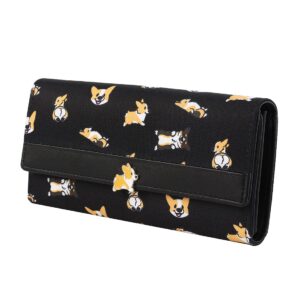 baystory baystory corgi women big spender clutch travel organizer large travel purse perfect carry-all money manager tri-fold