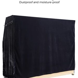 YNester Upright Piano Cover Dust Cover Piano Full Cover Velvet Piano Cover Dustproof Moistureproof Piano Cover Fits Standard Size Piano Cover (BLACK)