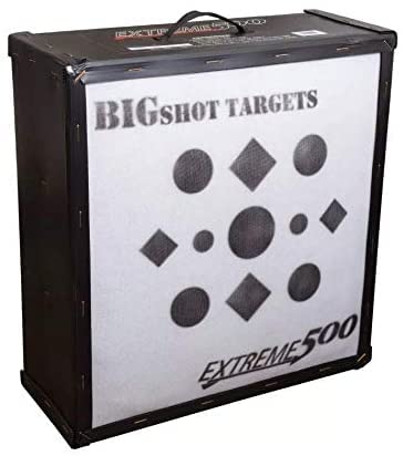 BIGSHOT Iron Man Extreme 500 fps Target with Heavy Duty Weather Cover, White, 24", for Crossbow and Compound