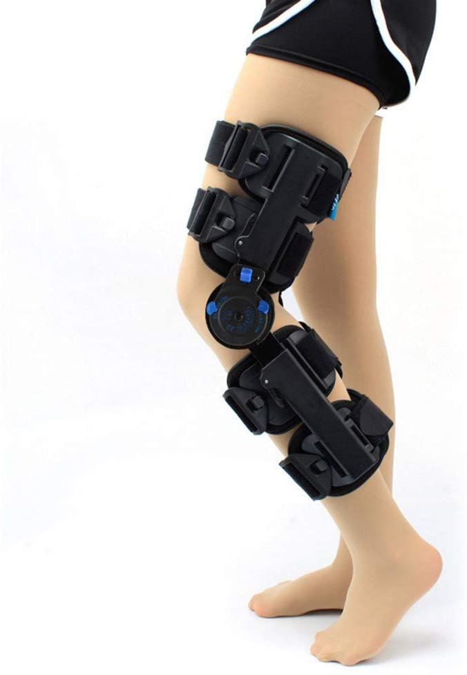 XBJYDMBDD Hinged Knee Brace ROM Knee Brace for ACL PCL Meniscus Ligament Sports Injuries Adjustable Knee Orthosis for Men Women Adjustable Knee Immobilizer