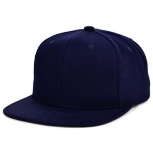 mitchell & ness blank basic classic adjustable snapback cap, navy