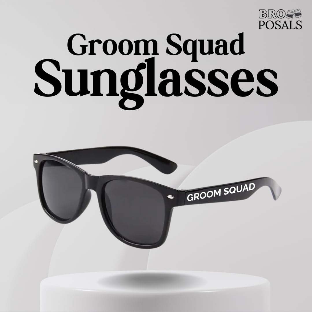 There Forever Studio Set of 10 Groom Squad Sunglasses for the Groomsmen. Groom, Best Man, Groomsman Wedding or Bachelor Party Gifts