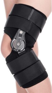 rom knee brace hinged knee brace aluminium adjustable hinged knee joint immobilizer patella knee fixing pad sleeve knee splint ligament sport injury arthritis pain relief adjustable knee immobilizer