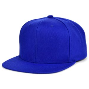 mitchell & ness blank basic classic adjustable snapback cap, royal blue