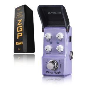 joyo jf-322 auto wah wow wah mini pedal bundle with jp-06 noise blocker pedal power supply