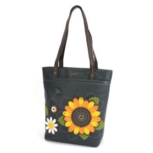 CHALA Deluxe Everyday Tote Women Shoulder Purse Handbag - Sunflower - navy