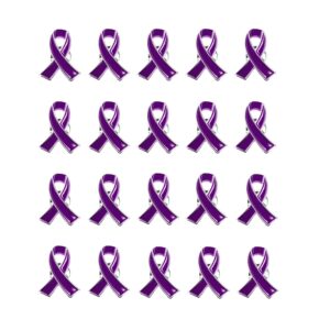 purple ribbon awareness pin 20 pcs domestic violence epilepsy awareness brooch enamel lapel pins hope pins