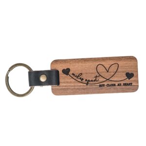 legacy and light miles apart but close at heart laser engraved keychain, long distance love gift, multi state friendship keyring, going away gift, deployment gift for boyfriend, couple gift