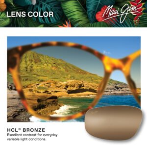 Maui Jim Men's and Women's Island Eyes Polarized Classic Sunglasses, Gold/HCL® Bronze, Medium