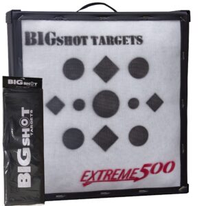 BIGSHOT Iron Man Extreme 500 fps Target with Heavy Duty Weather Cover, White, 24", for Crossbow and Compound