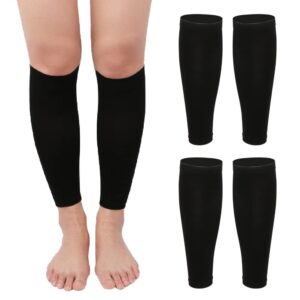 angzhili 2 pairs calf compression sleeves for women,footless compression socks for running,yoga and fitness,leg compression socks for calf pain relief (large, black)