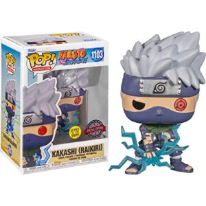 funko pop animation: naruto shippuden kakashi (raikiri) glow-in-the-dark vinyl figure exclusive