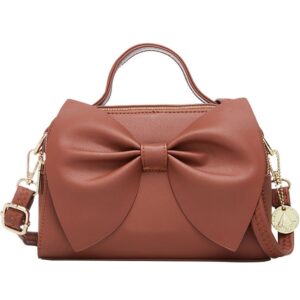 younxsl shoulder bag for women pu leather purse bowknot handbag fashion top-handle satchel ladies crossbody