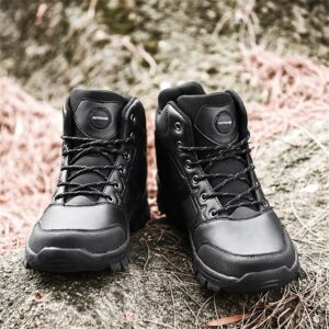 GEXECEUSS Men's Hiking Boots Ankle Boots Lightweight Breathable Outdoor Backpacking Trekking Walking Shoes Tactical Combat Boots