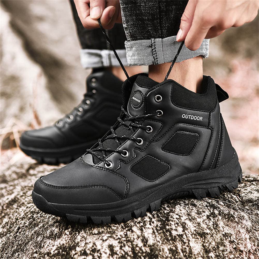 GEXECEUSS Men's Hiking Boots Ankle Boots Lightweight Breathable Outdoor Backpacking Trekking Walking Shoes Tactical Combat Boots