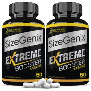 justified laboratories (2 pack) sizegenix men’s health supplement 1484mg 120 capsules