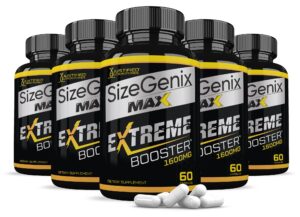 (5 pack) sizegenix max 1600mg advanced men's health formula 300 capsules