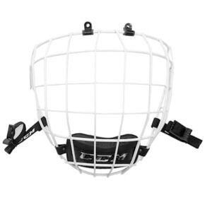 ccm hockey 780 face mask cage (large, white), black