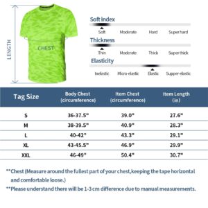 Workout Shirts Men Quick Dry-Short Sleeve Running Gym Shirt Athletic Fit Moisture Wicking Tees(Neon Orange,M)