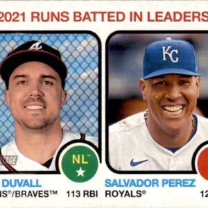 2022 Topps Heritage #62 Salvador Perez/Adam Duvall NM-MT Kansas City Royals/Atlanta Braves Baseball