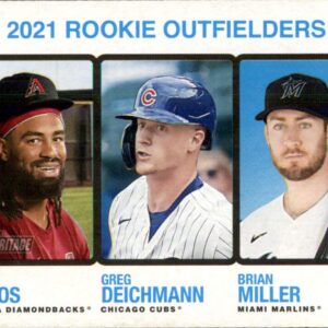 2022 Topps Heritage #71 Henry Ramos/Brian Miller/Greg Deichmann NM-MT RC Rookie Arizona Diamondbacks/Miami Marlins/Chicago Cubs Baseball