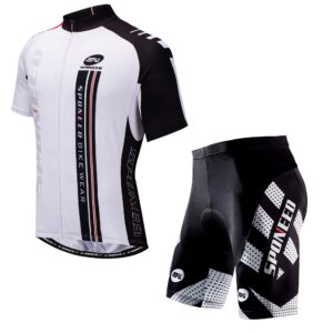 cycling padded shorts bike shirts full zip bicycle clothing with 3 pockets m