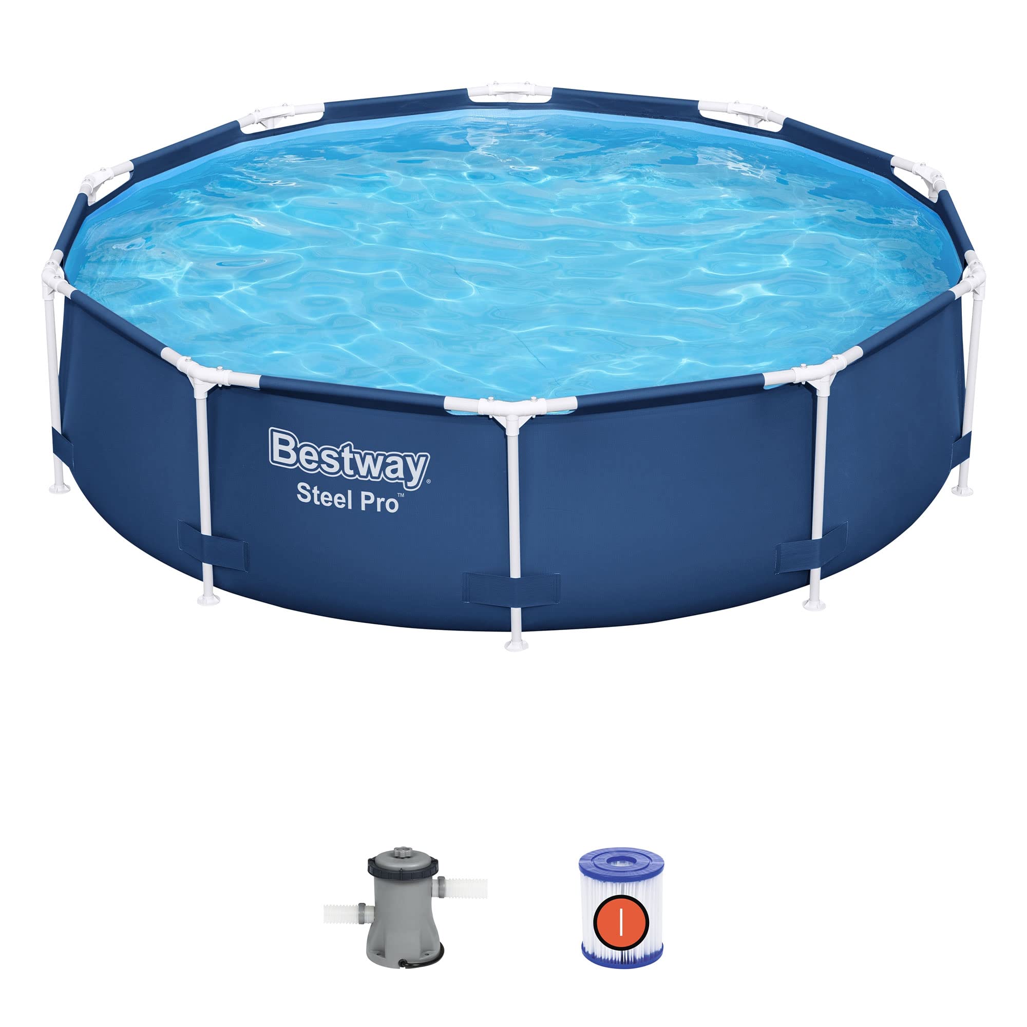 Bestway Steel Pro 10' x 30" Round Above Ground Pool Set | Includes 330gal Filter Pump