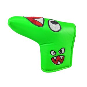 Foretra - Limited Edition Green Monster Golf Putter Headcover Quality PU Leather Magnetic Closure for Blade Style Putters