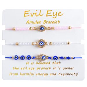 bonitter evil eye bracelets best friend bracelets matching couple bracelet for bff friendship relationship boyfriend girlfriend valentines gift