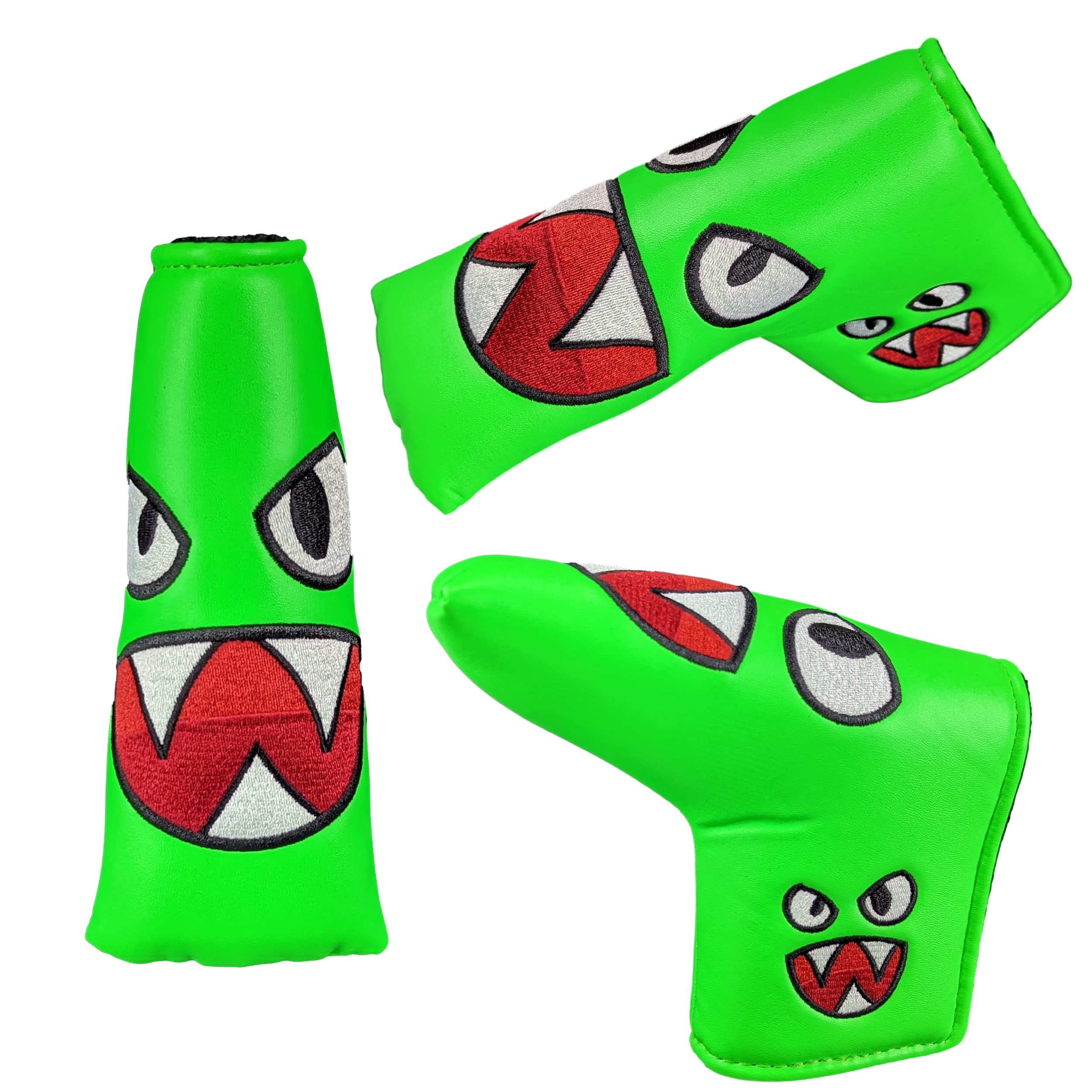 Foretra - Limited Edition Green Monster Golf Putter Headcover Quality PU Leather Magnetic Closure for Blade Style Putters