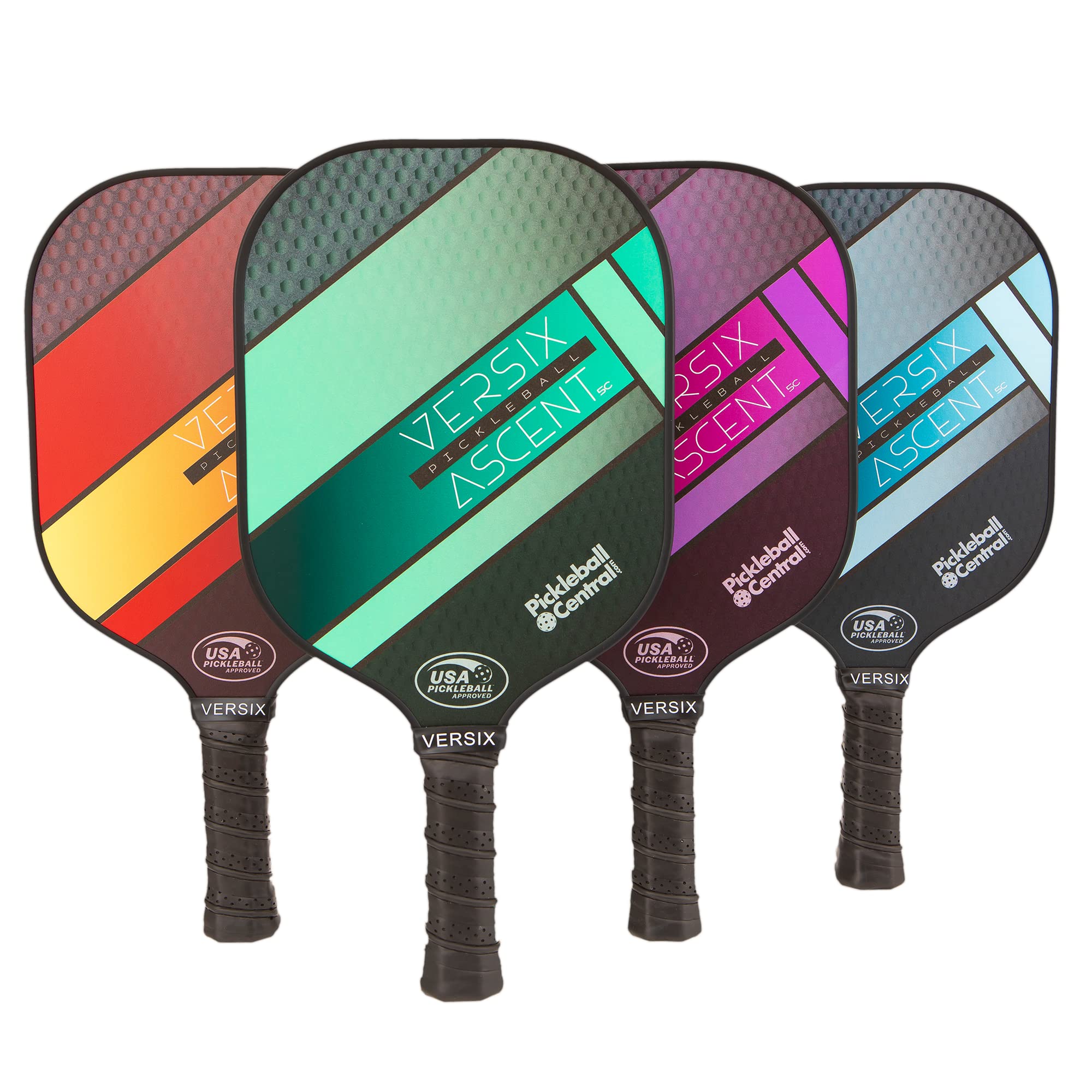 VERSIX Ascent 5C Pickleball Paddle, Teal, Graphite Face, 0.5 Inch Polypropylene Honeycomb Core, Balanced Control, Light Weight