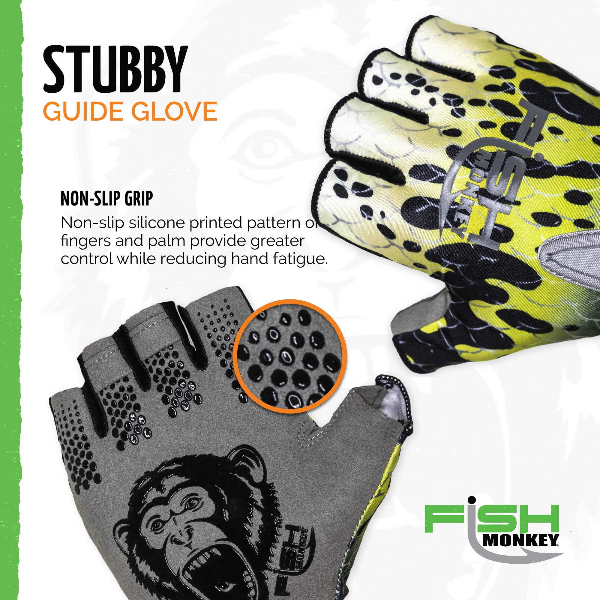 Fish Monkey FM18 Stubby Guide Glove- Bass, XX-Large