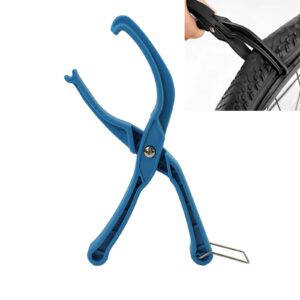 bike tire pliers rim protector tool bike tyre removal clamp bicycle tyre tool bike rim protector hand tire lever bead tool convenience road mountain bike tire changer for hard to install bike (blue)