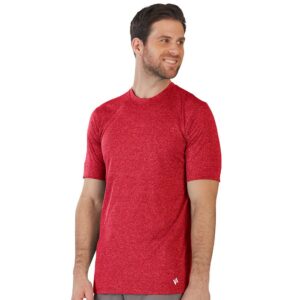 vevo active mens tech tee m redheather