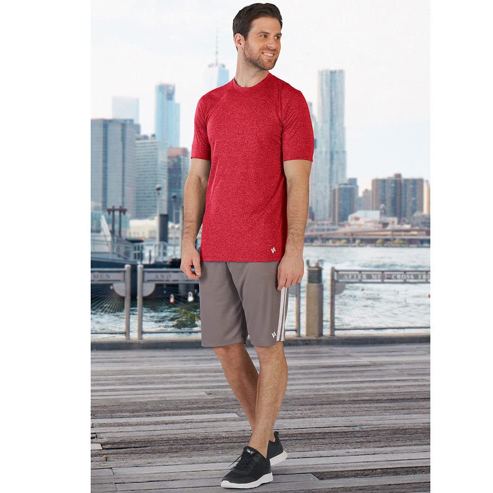 Vevo Active Mens Tech Tee M RedHeather